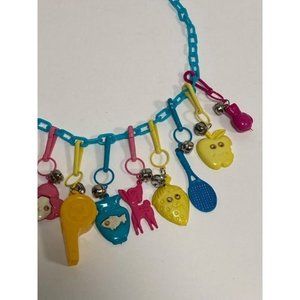 Jewelry | Nos Vintage 8s Plastic Clip Bell Charms Chain Link Necklace ...